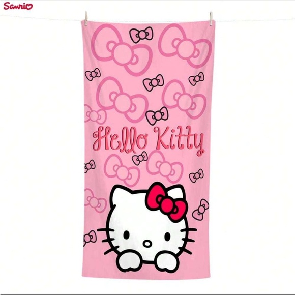 Hello Kitty | Bath | Hello Kitty Beach Towel Pink Hello Kitty Towel ...